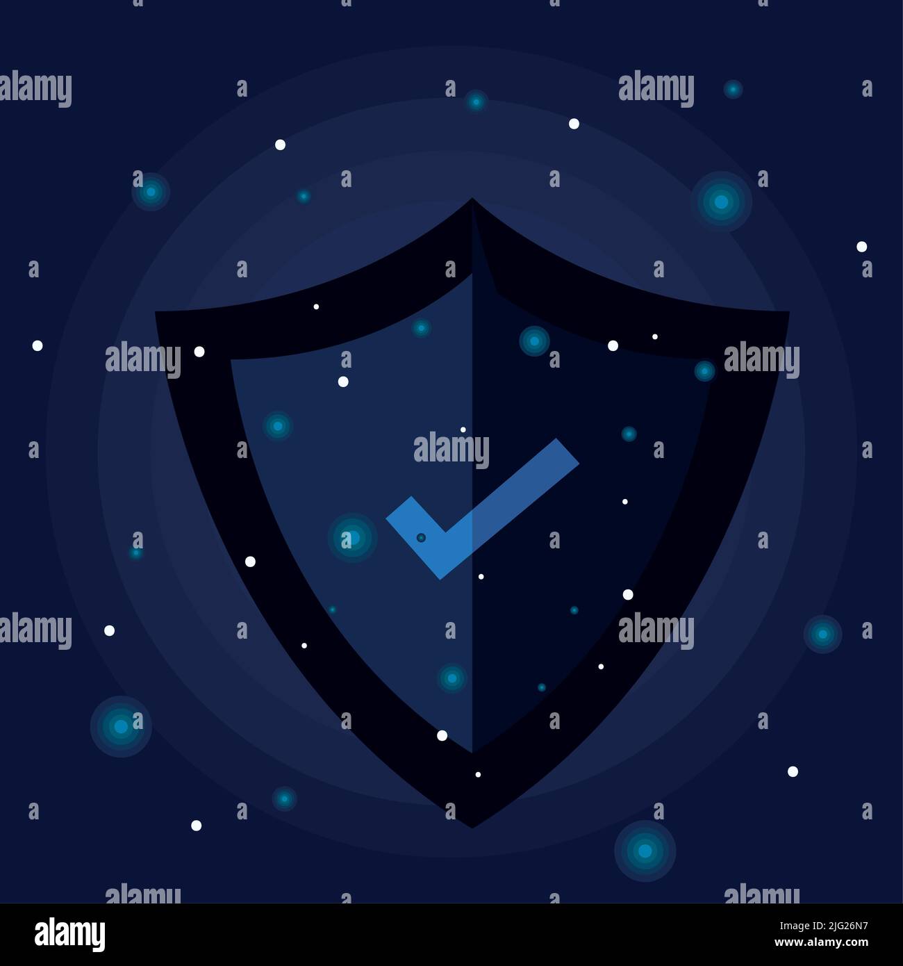 shield with check symbol Stock Vector Image & Art - Alamy