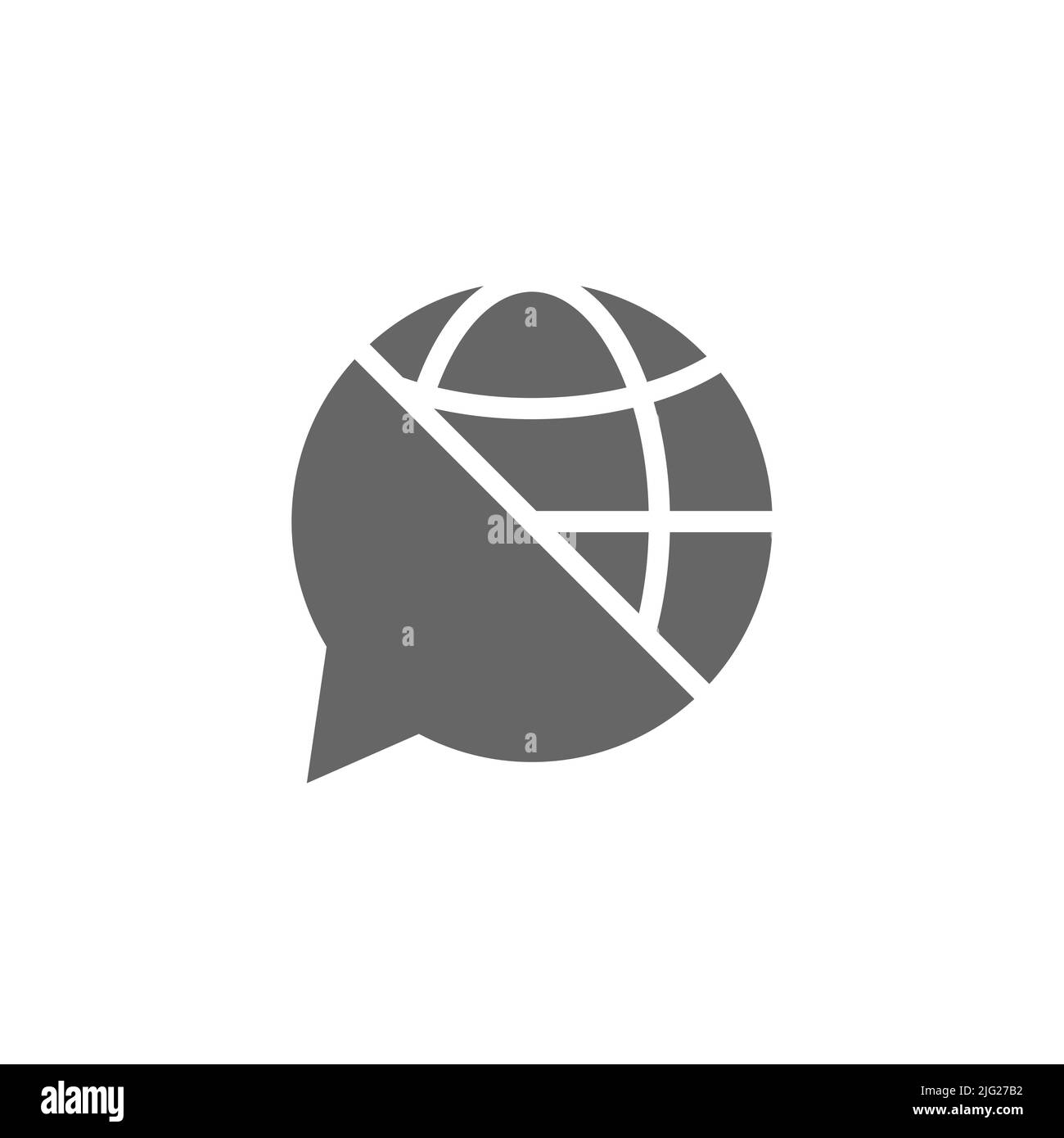 Translation globe glyph icon, outline vector sign, linear style ...
