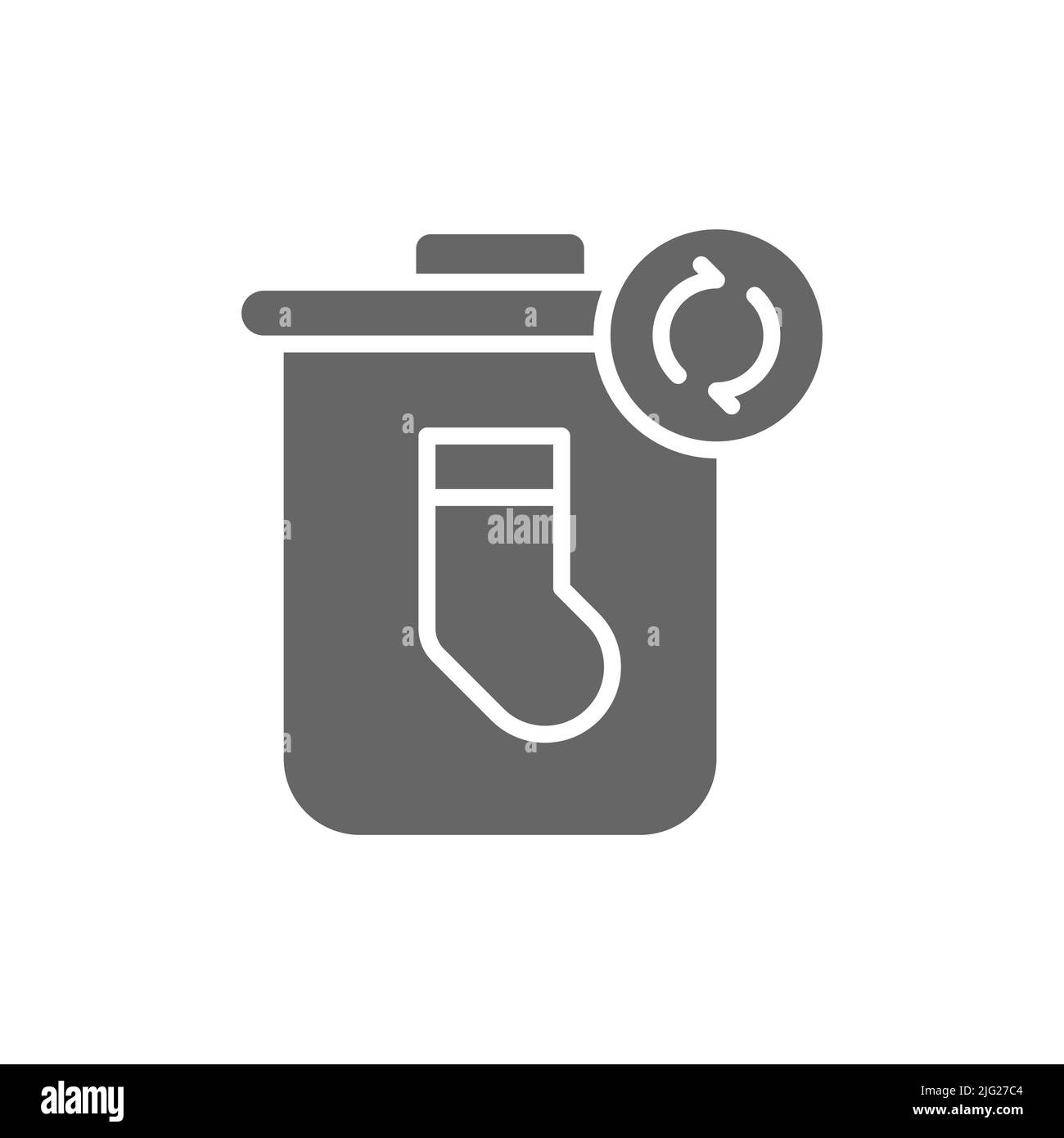 Textile recycling bin glyph icon. linear style sign for mobile concept ...