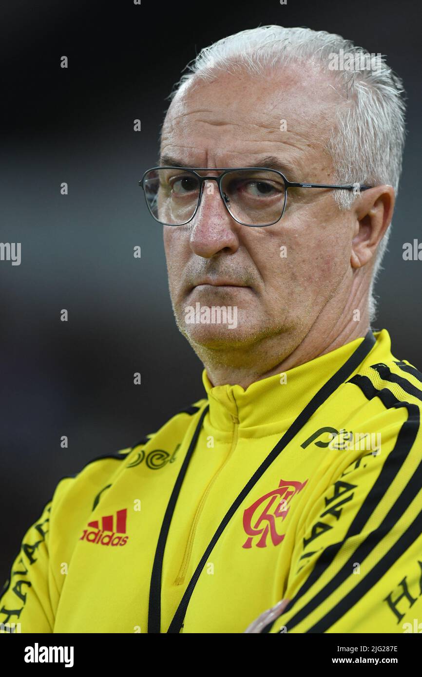 Rio De Janeiro, Brazil. 06th July, 2022. Coach Dorival Junior during ...