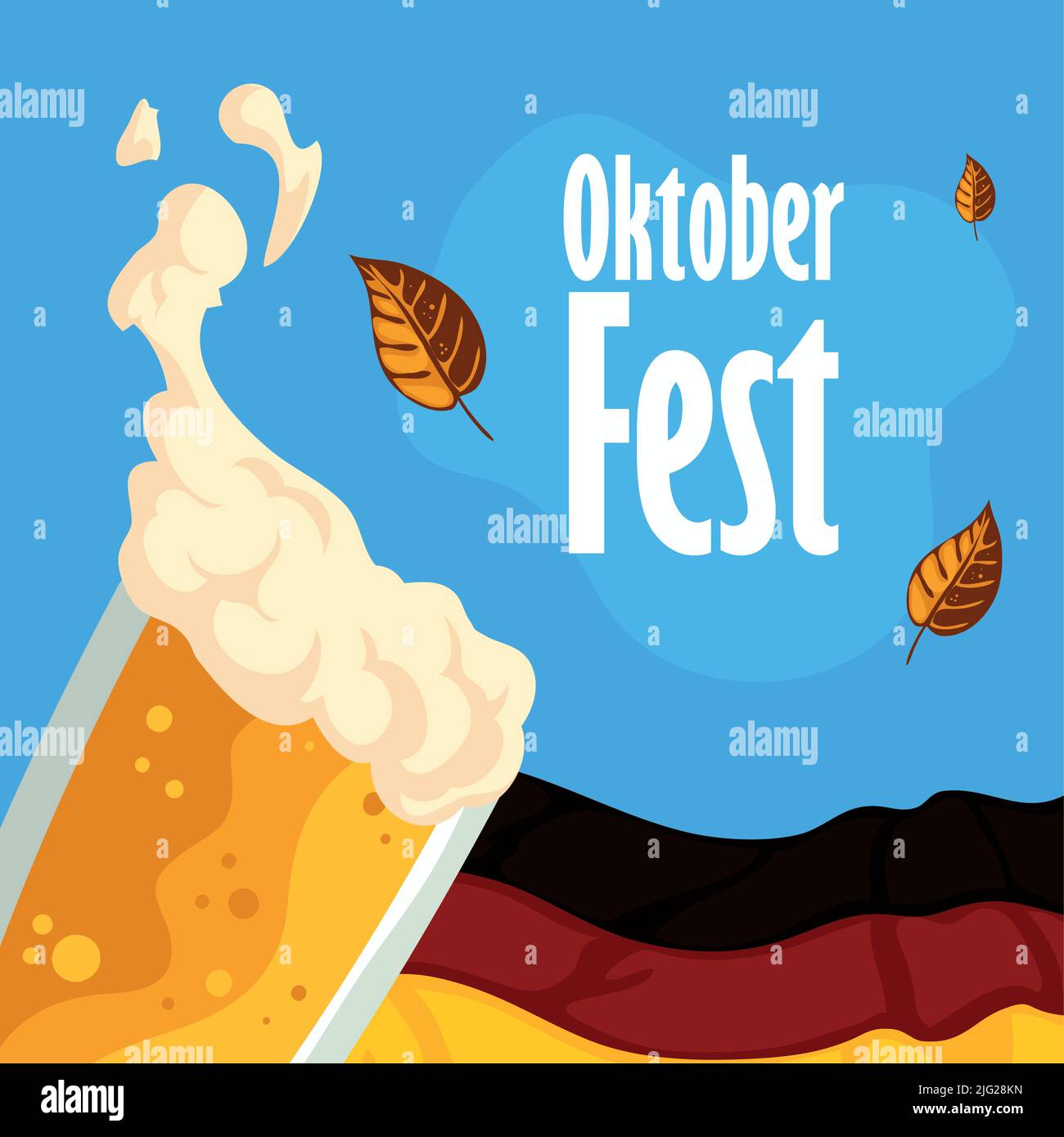 oktoberfest beer and flag Stock Vector Image & Art - Alamy