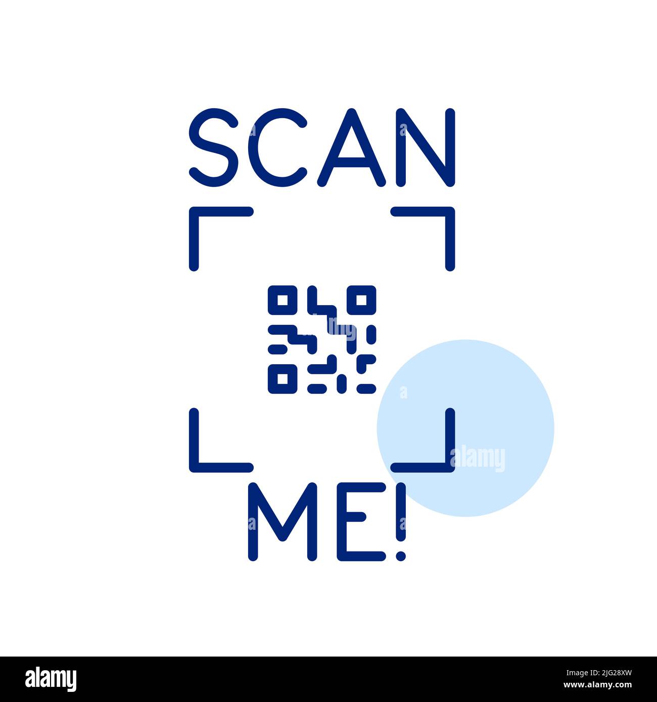 Scan me qr code. Pixel perfect, editable stroke line art icon Stock Vector Image & Art - Alamy