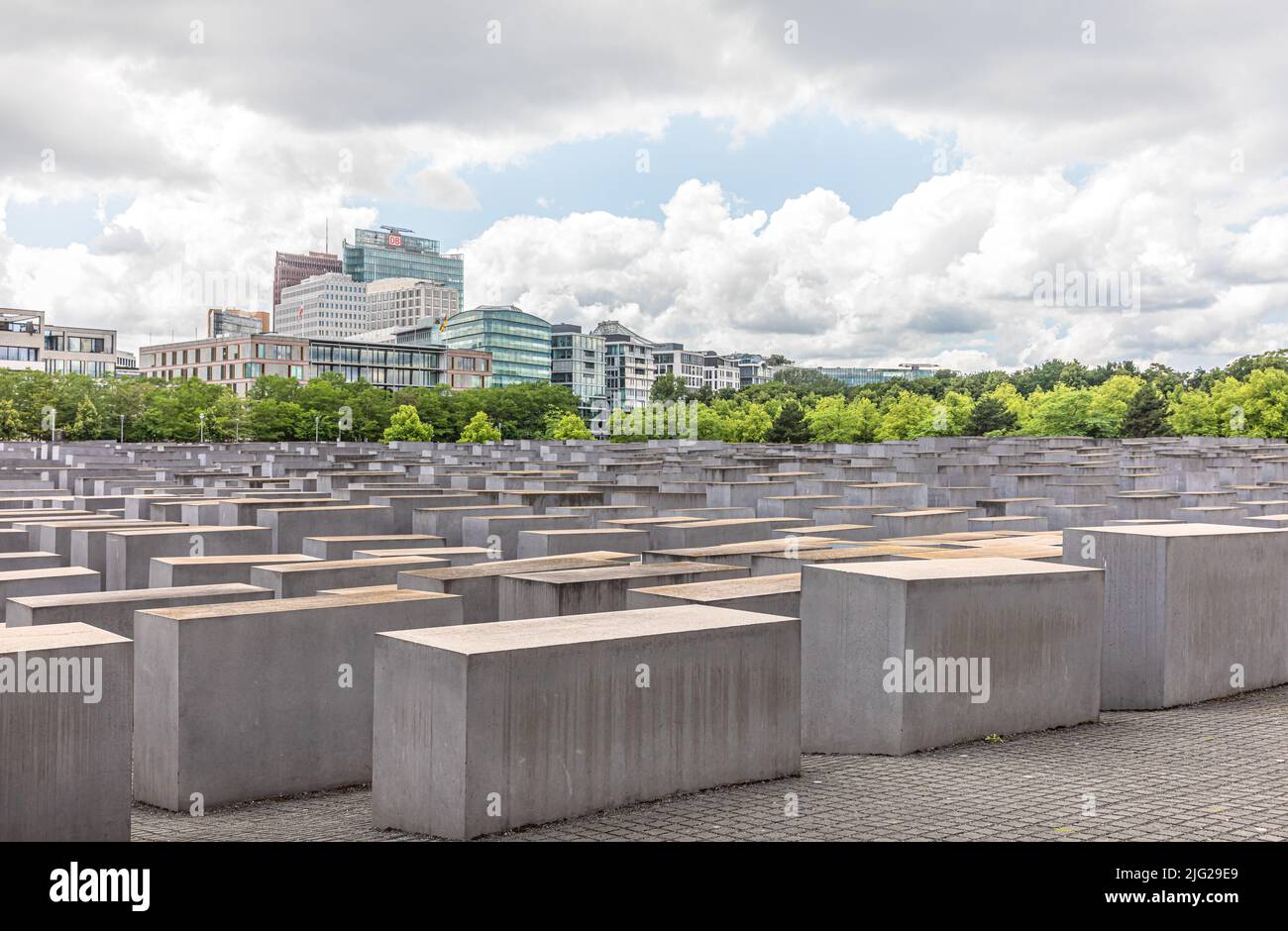 General view of the memorial to the murdered Jews of Europe also known ...