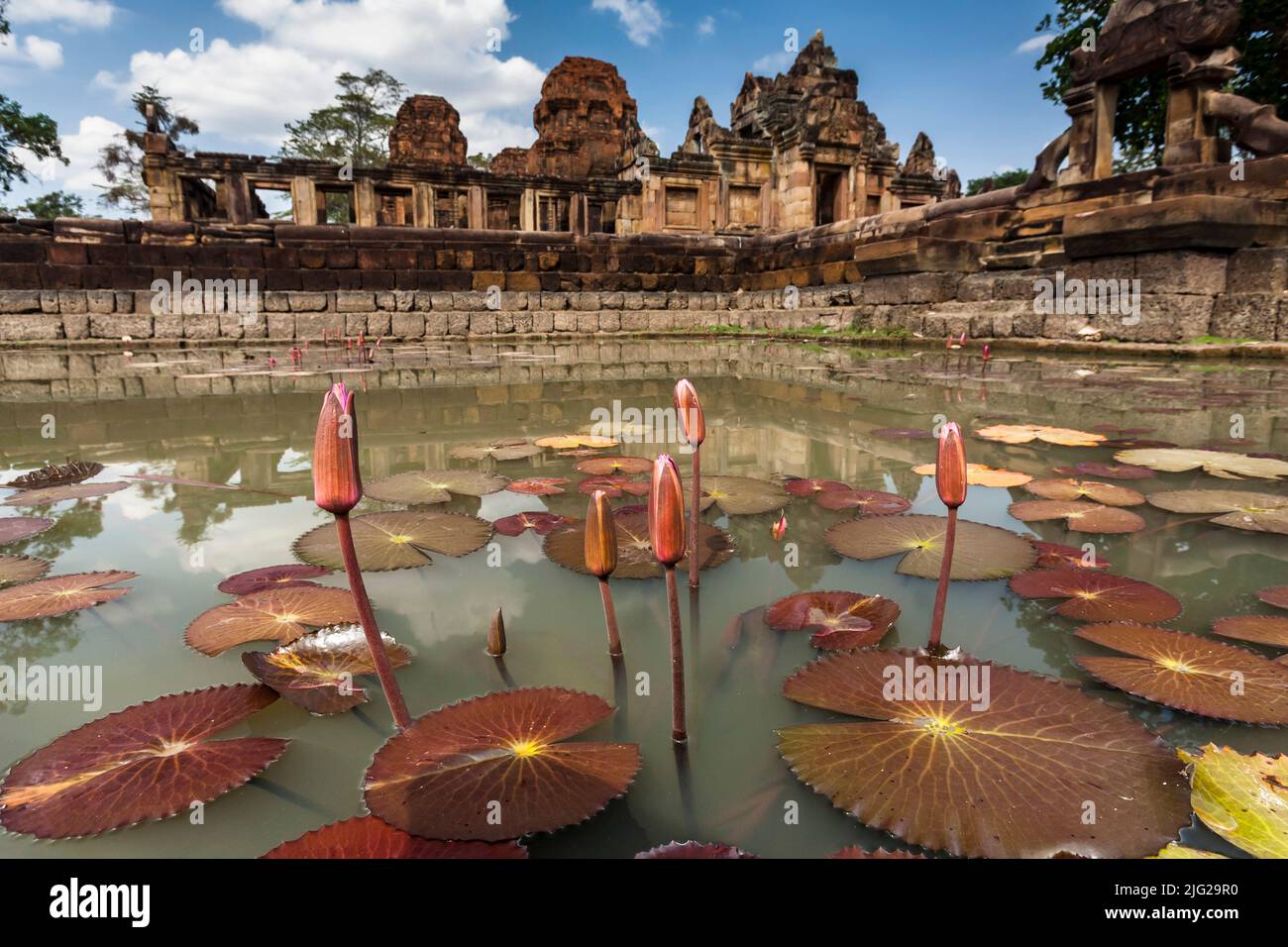Prasat Muang Tam, Khmer temple, Buri Ram, Buriram, Isan(Isaan),Thailand ...