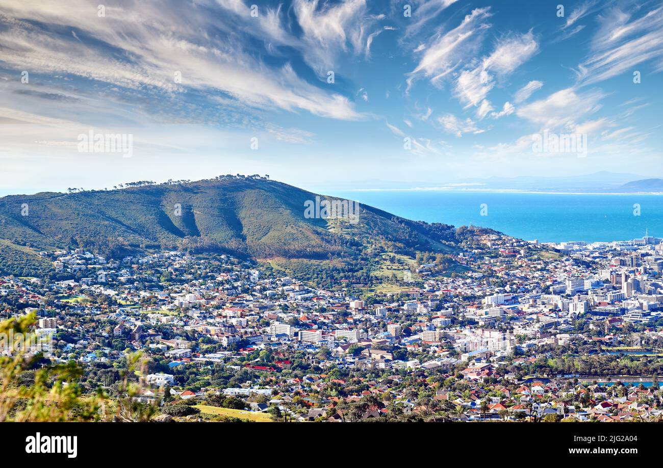 Blue city view hi-res stock photography and images - Alamy