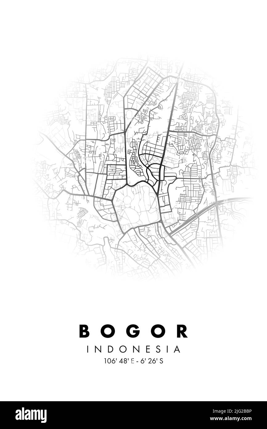 Bogor City Map Poster Design Vector. City Map Poster Vector Stock Photo ...