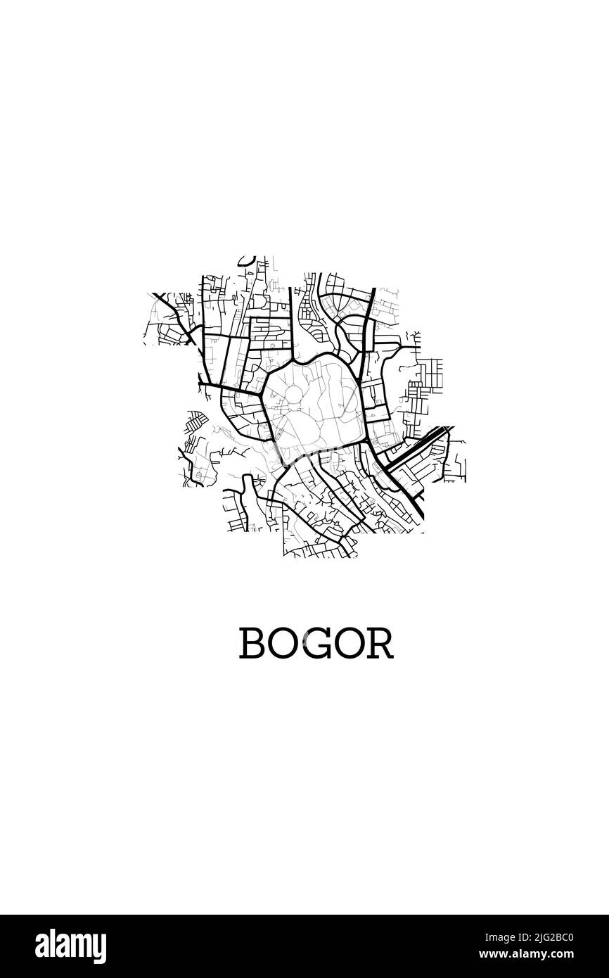 Bogor City Map Poster Design Vector. City Map Poster Vector Stock Photo ...