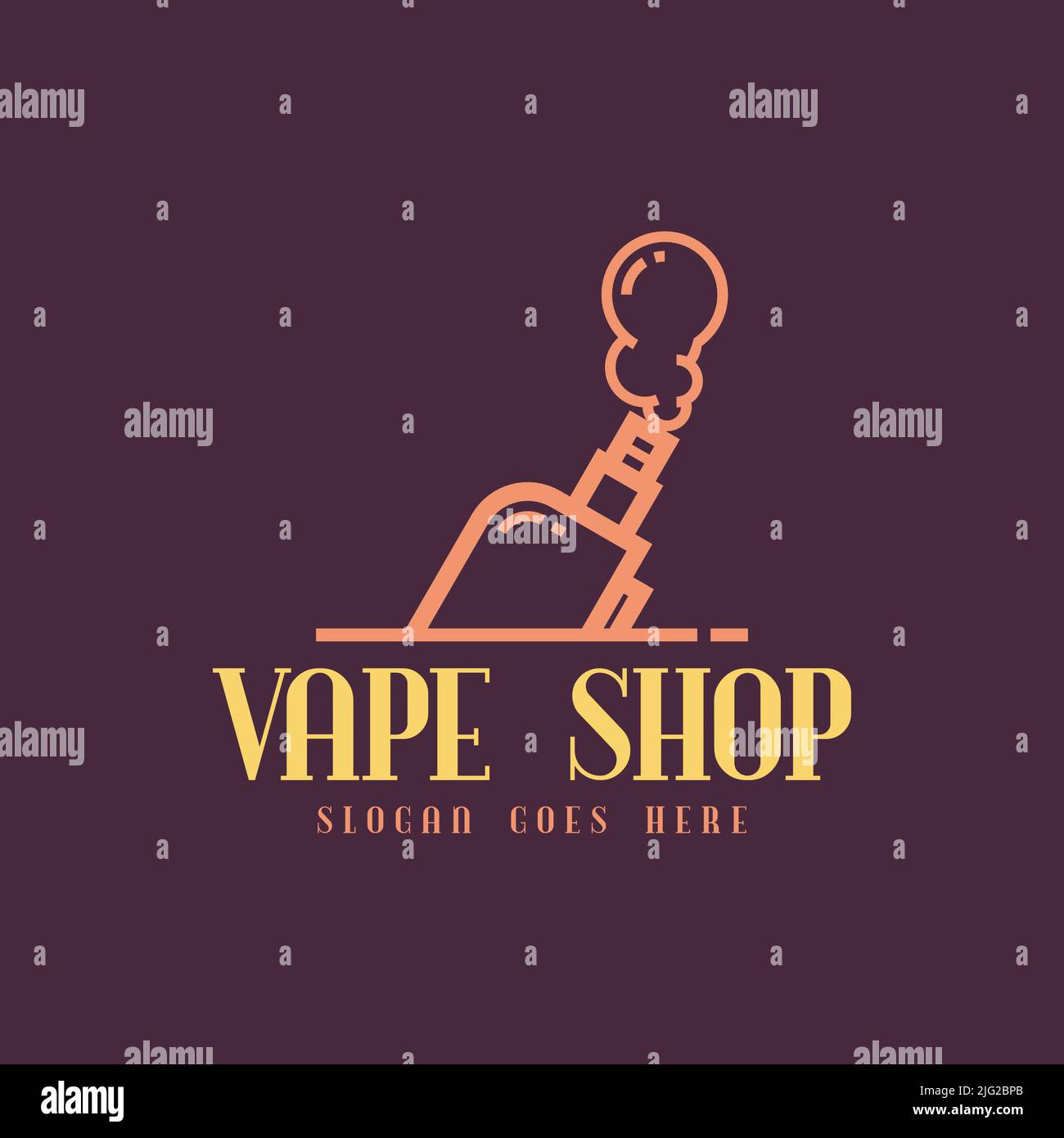 Retro Vape Shop Logo Design Concept Vector. Vaping Logo Design Template ...
