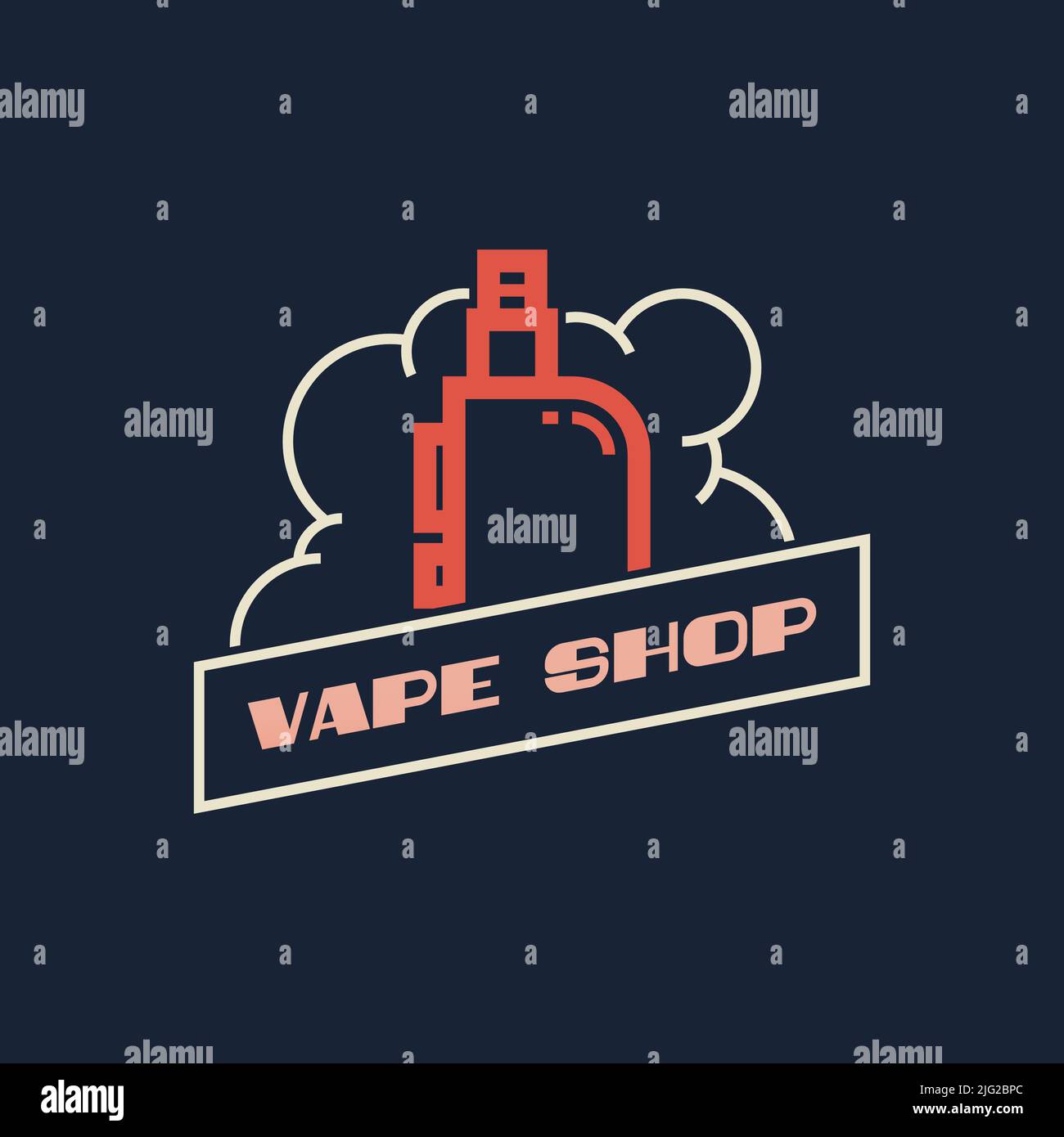 Retro Vape Shop Logo Design Concept Vector. Vaping Logo Design Template ...