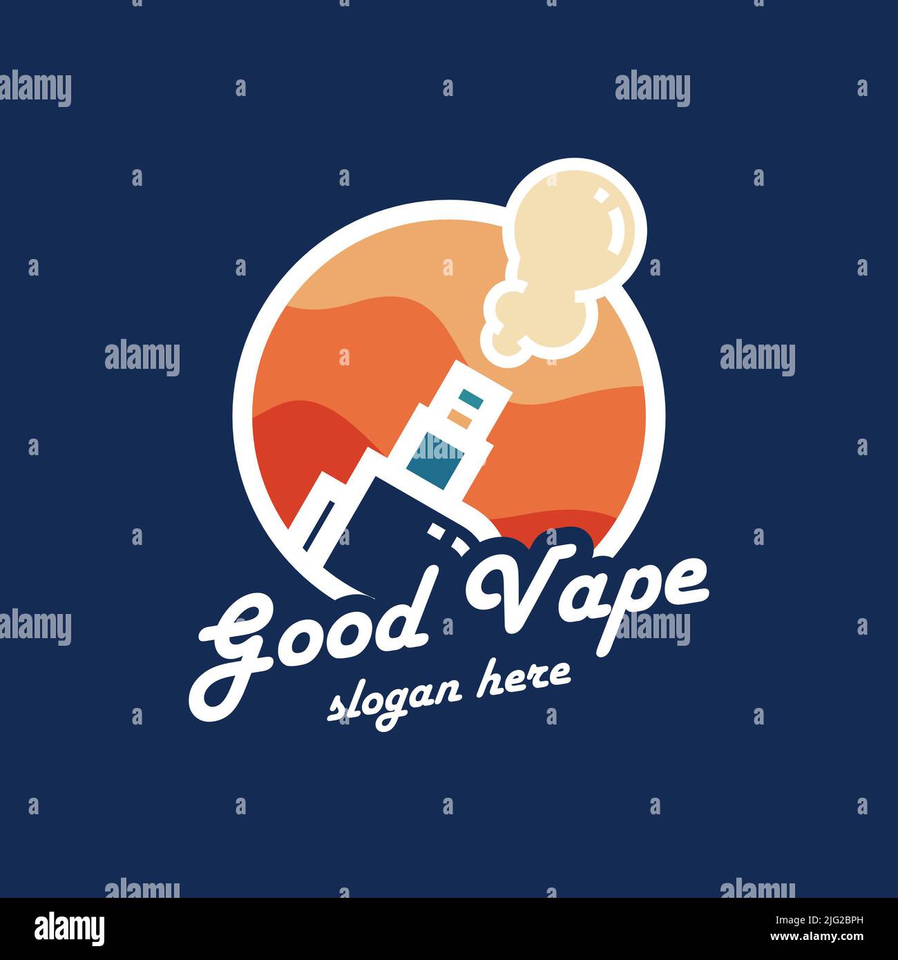 Retro Vape Shop Logo Design Concept Vector. Vaping Logo Design Template ...