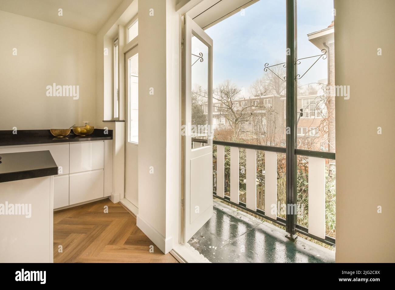 Interior of a beautiful kitchen of an elite house Stock Photo - Alamy
