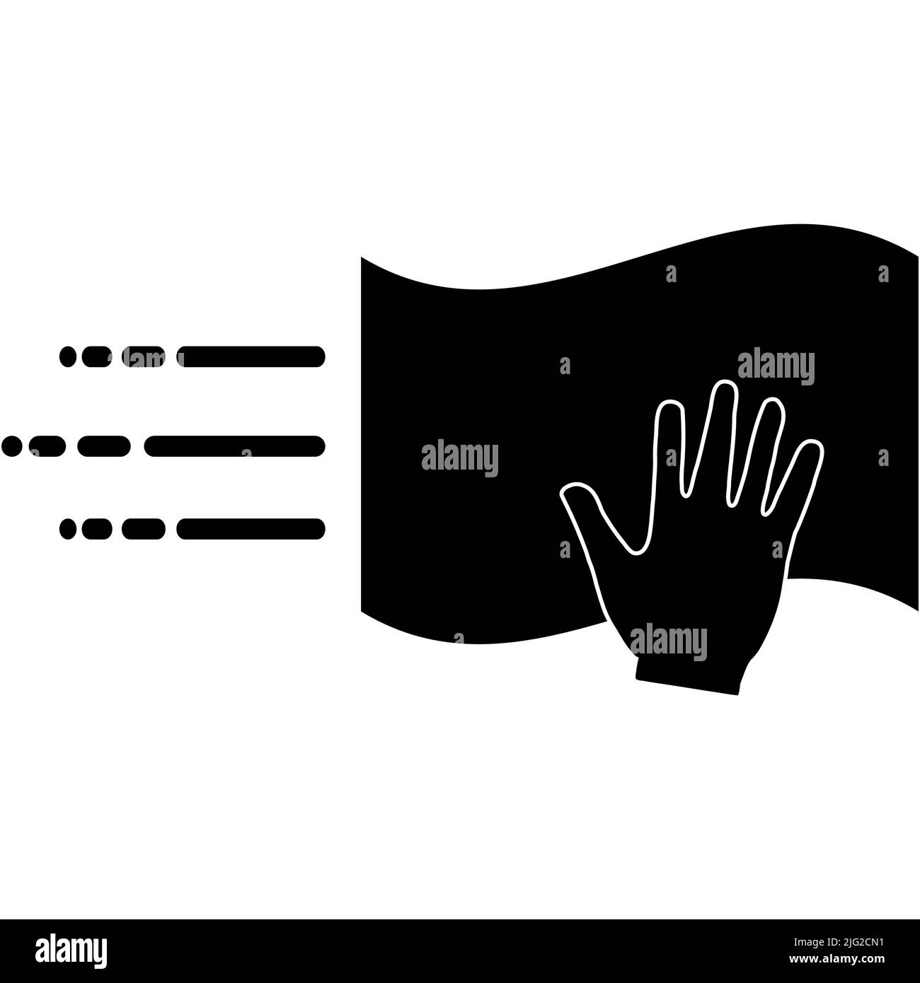 clean with napkin icon on white background. Cleaning napkin sign ...