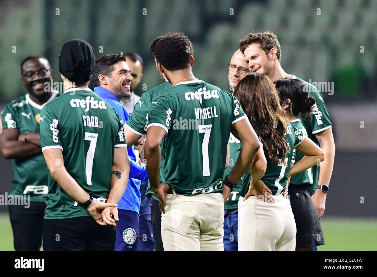 SÃO PAULO, BRAZIL - JULY 6: The Cast of The Boys talking to the Coach ...