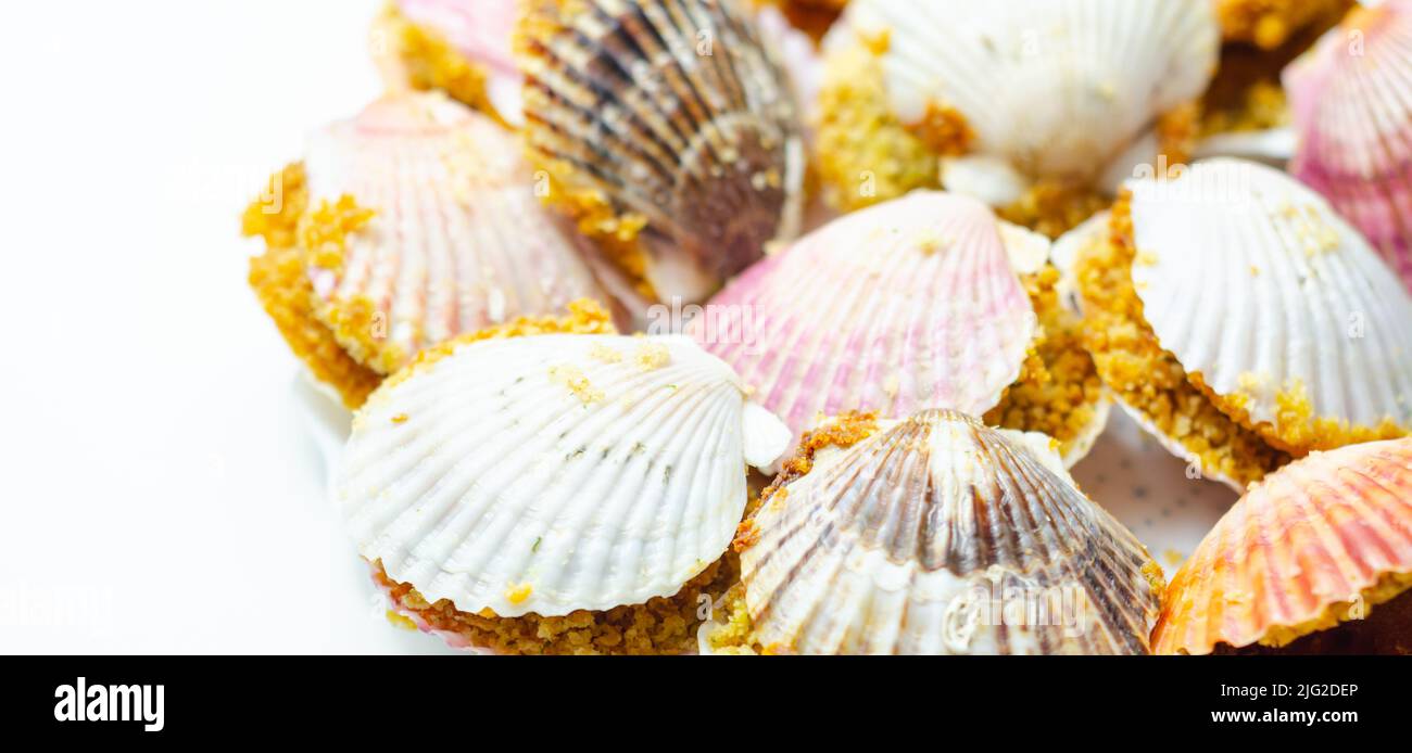 Mini coquilles St. Jacques, Natural scallop shells filled with ...