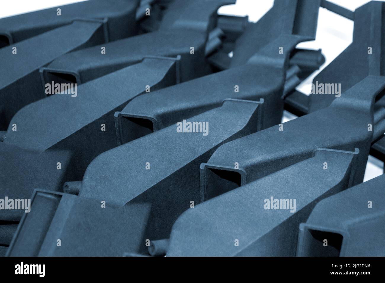 Models printed on 3D printer isolated on white background. Objects ...