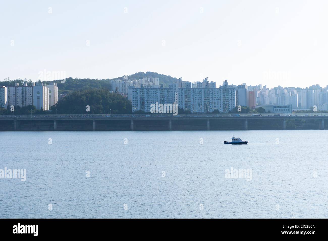 The boat forms a striking object in the landscape Stock Photo - Alamy