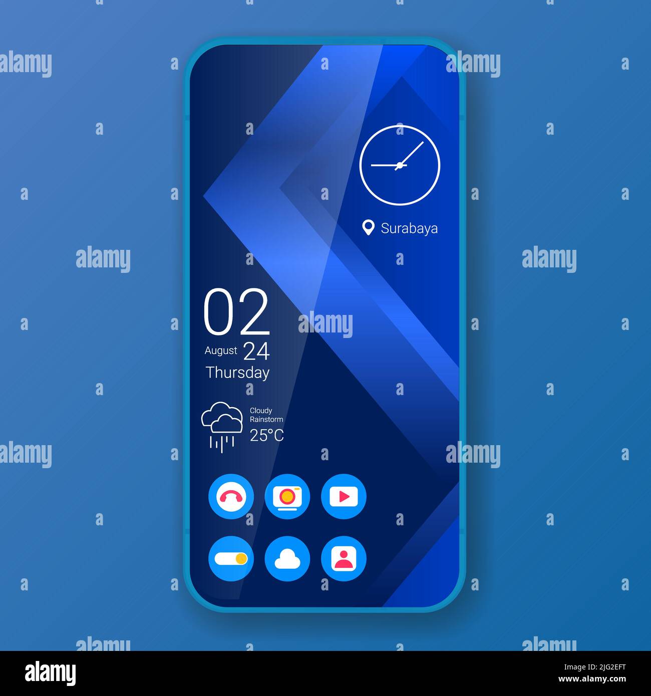 realistic smartphone user interface Stock Vector Image & Art - Alamy