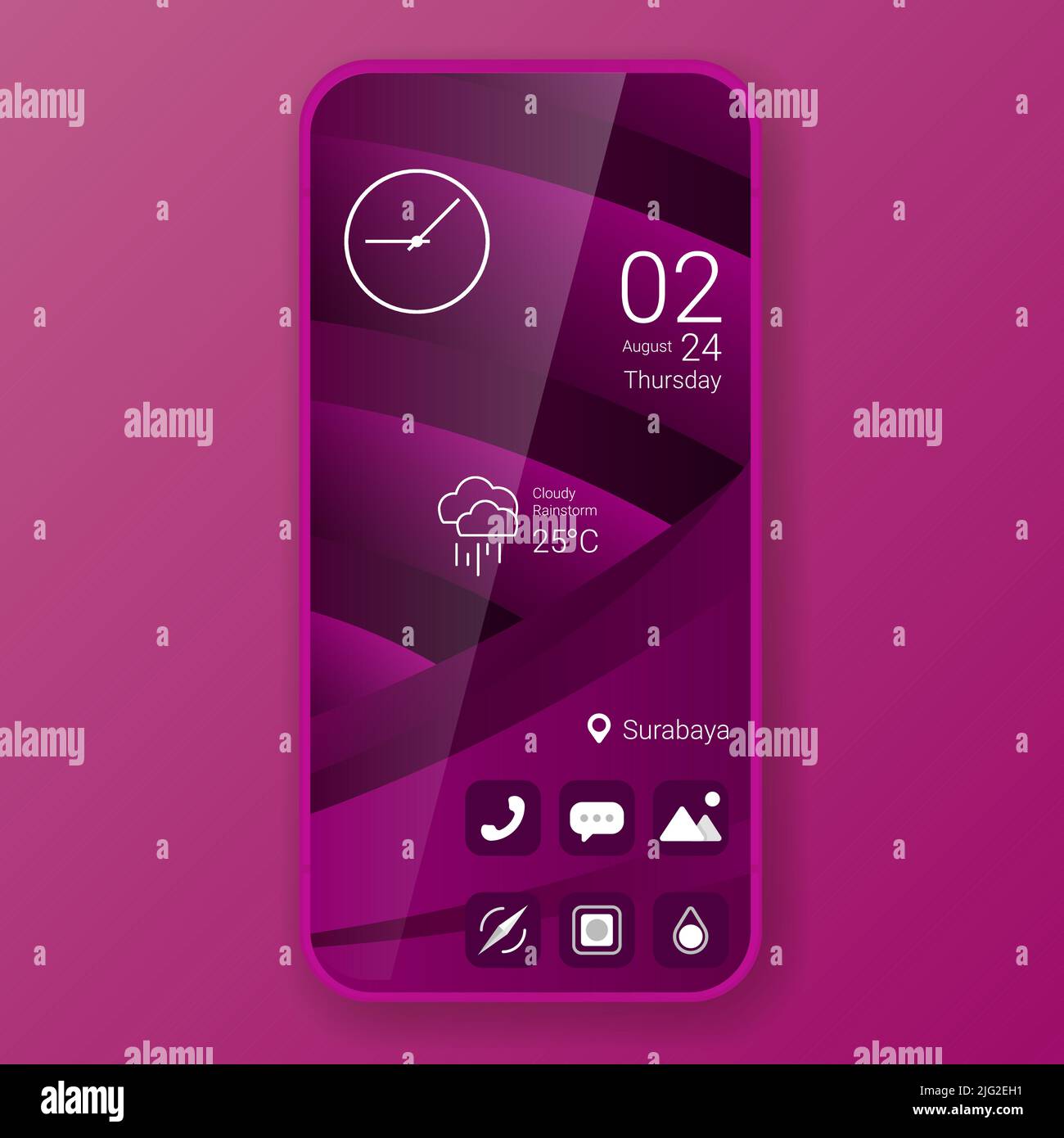 realistic smartphone user interface Stock Vector Image & Art - Alamy