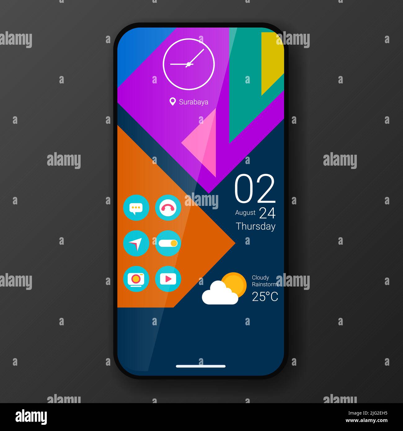 custom widget user interface home screen Stock Vector Image & Art - Alamy