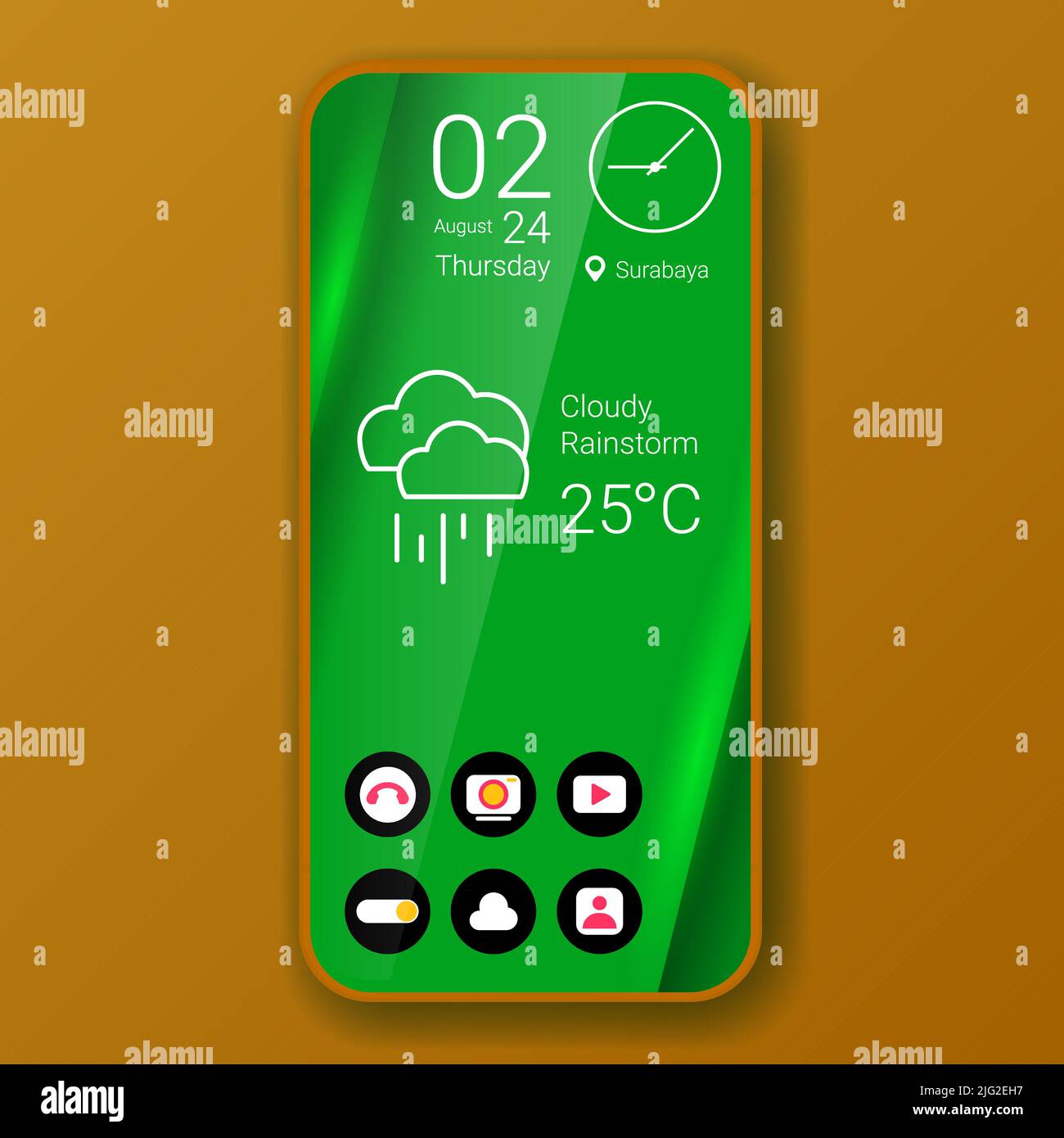 realistic smartphone user interface Stock Vector Image & Art - Alamy