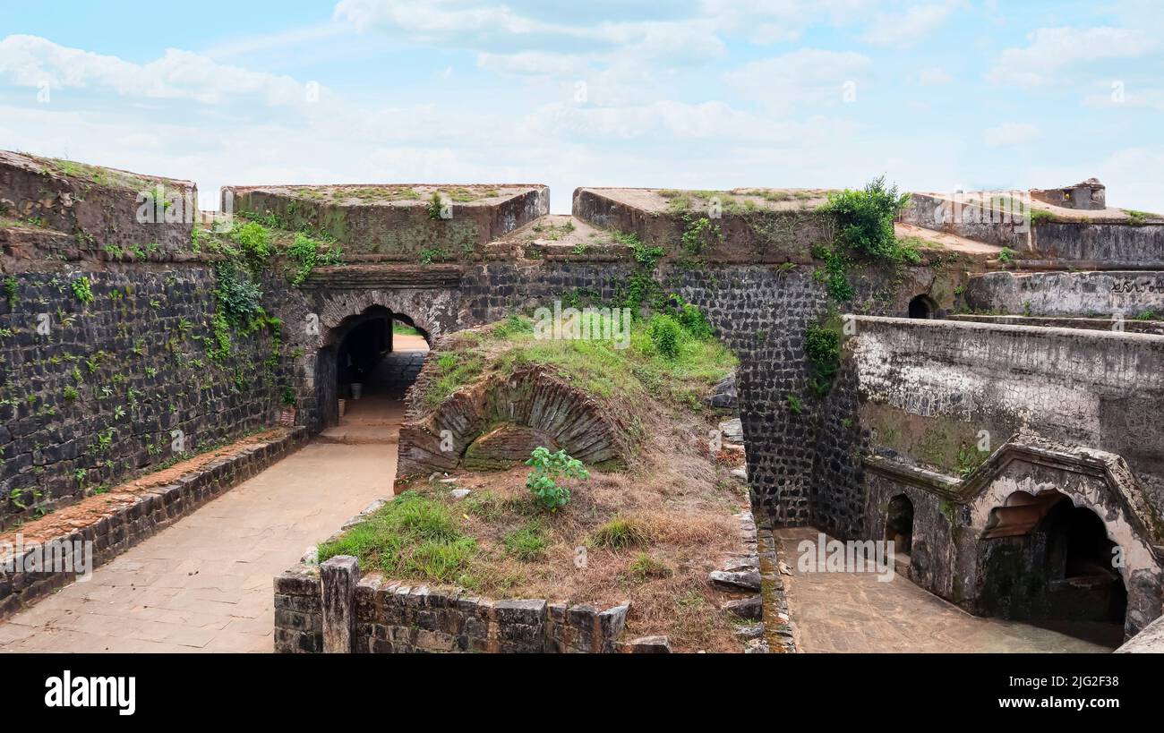 Fallen Walls and Fortress of Manjarabad Fort, Hassan, Karnataka, India ...