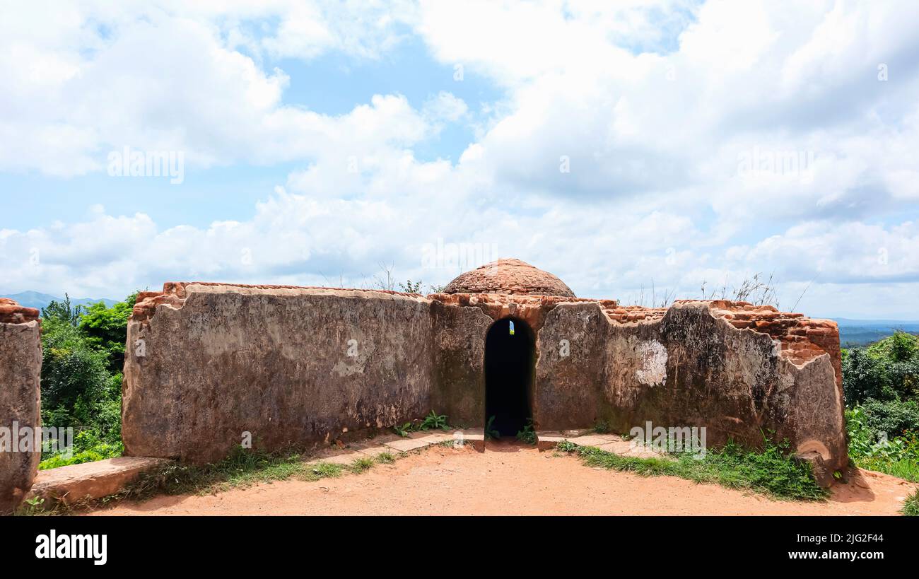 View point or watch tower of Manjarabad Fort, Hassan, Karnataka, India ...