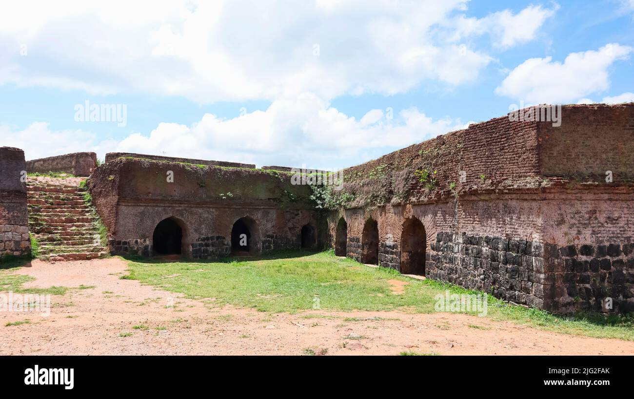 Fortress walls of Manjarabad Fort, Hassan, Karnataka, India Stock Photo ...