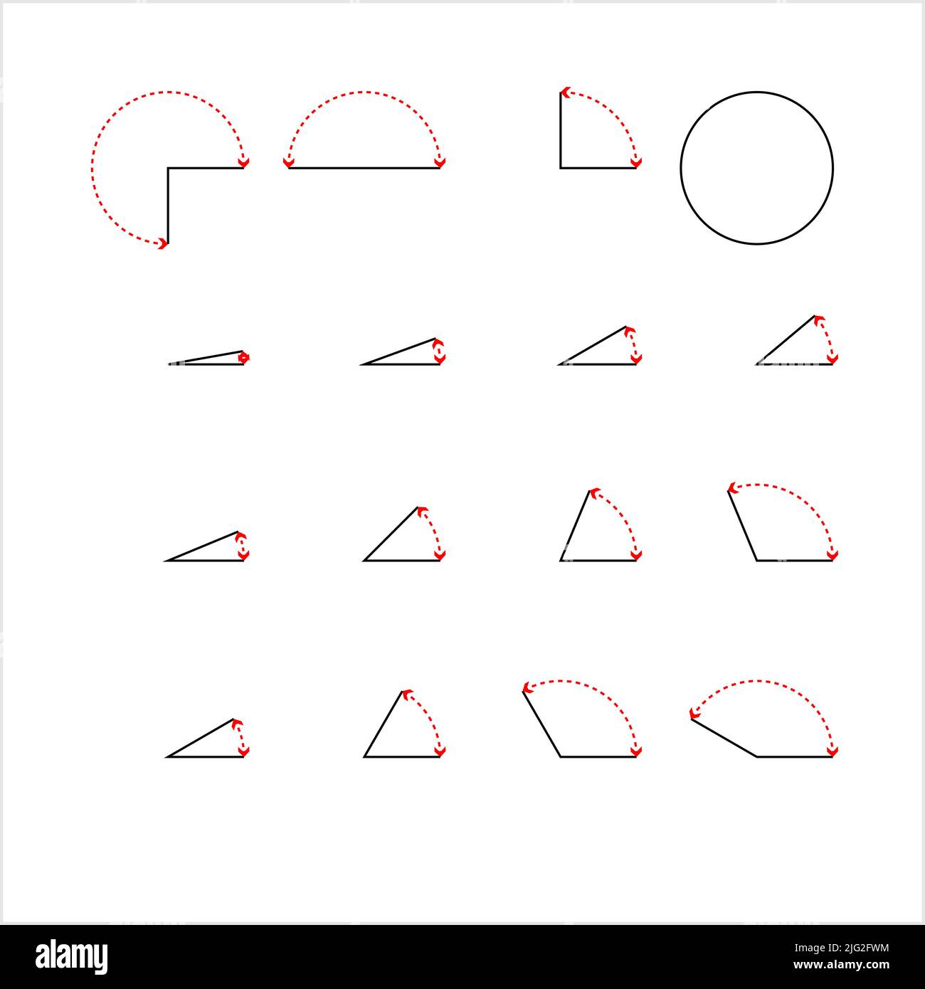Angle Icon Collection Vector Art Illustration Stock Vector Image & Art ...
