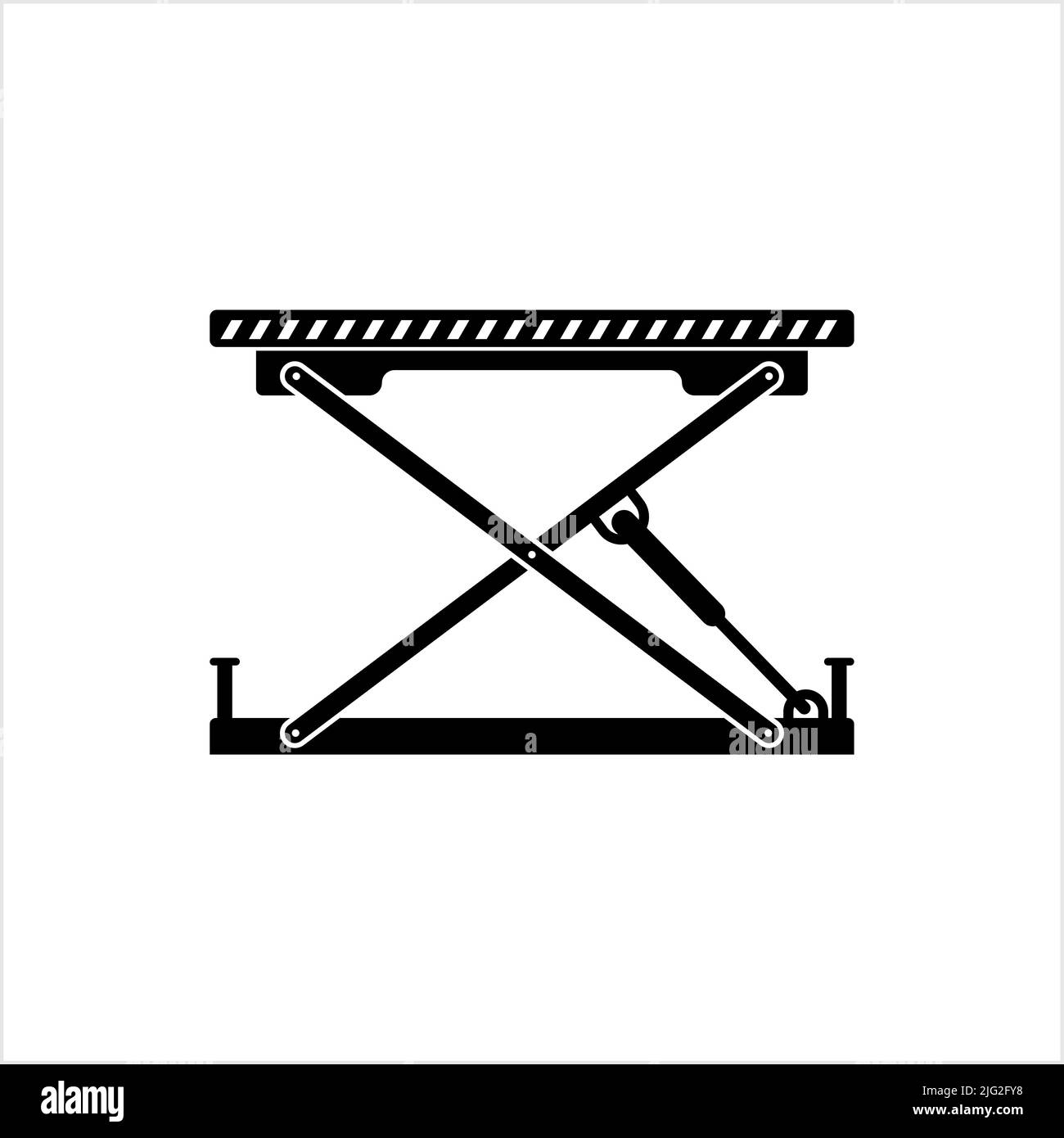 Car Lifter Icon, Automobile Hydraulic Lifting Vector Art Illustration ...
