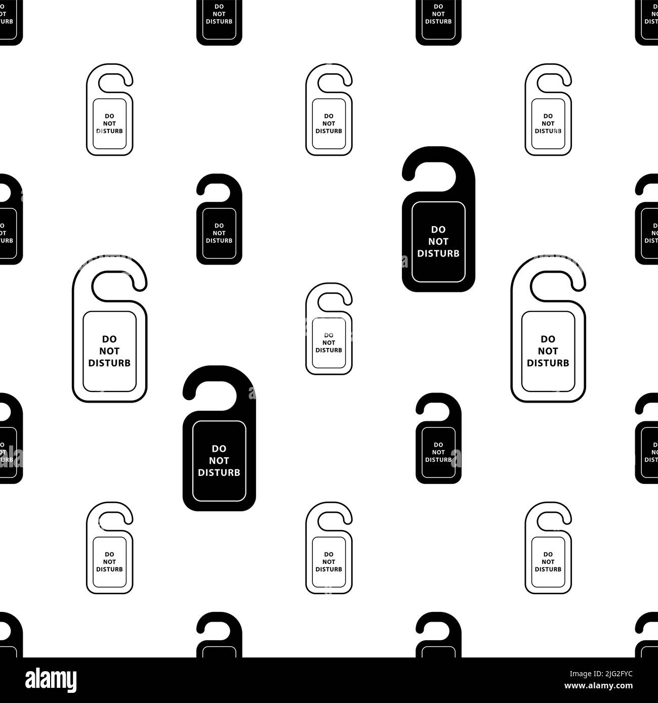 Door Hanger Tag Icon Seamless Pattern Door Hanger Sign Please Do Not