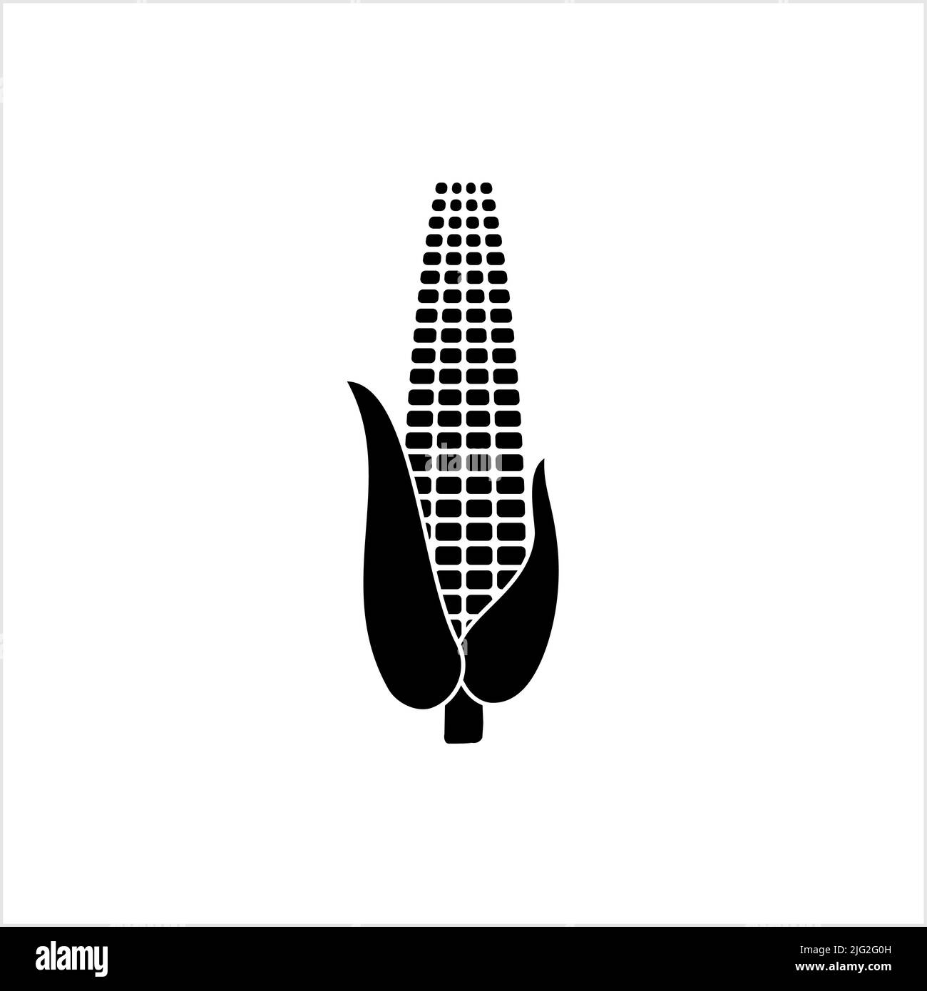 Corn Icon, Food Icon, Corn Vector Art Illustration Stock Vector Image ...