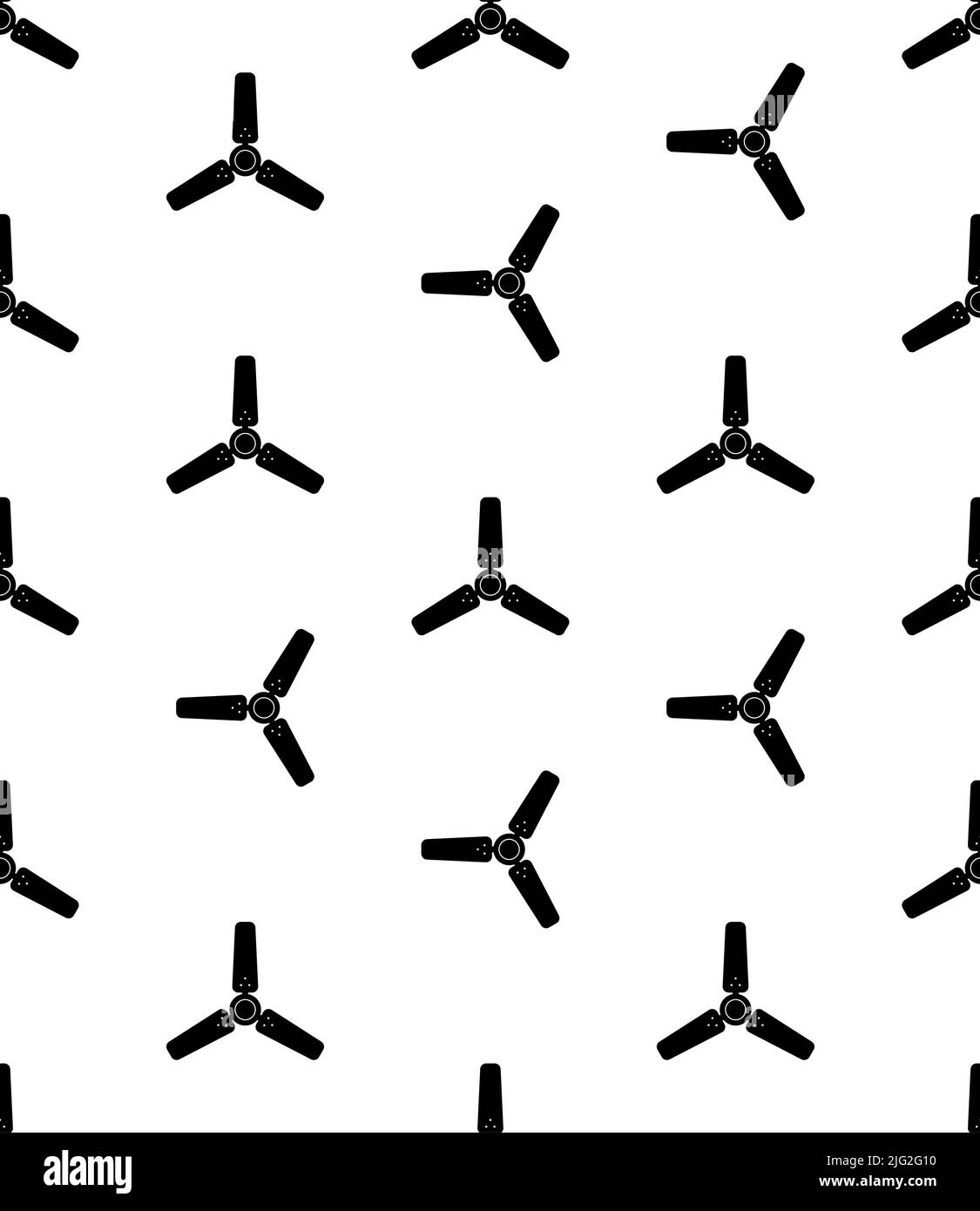 Ceiling Fan Icon Seamless Pattern, Fan Icon Vector Art Illustration ...