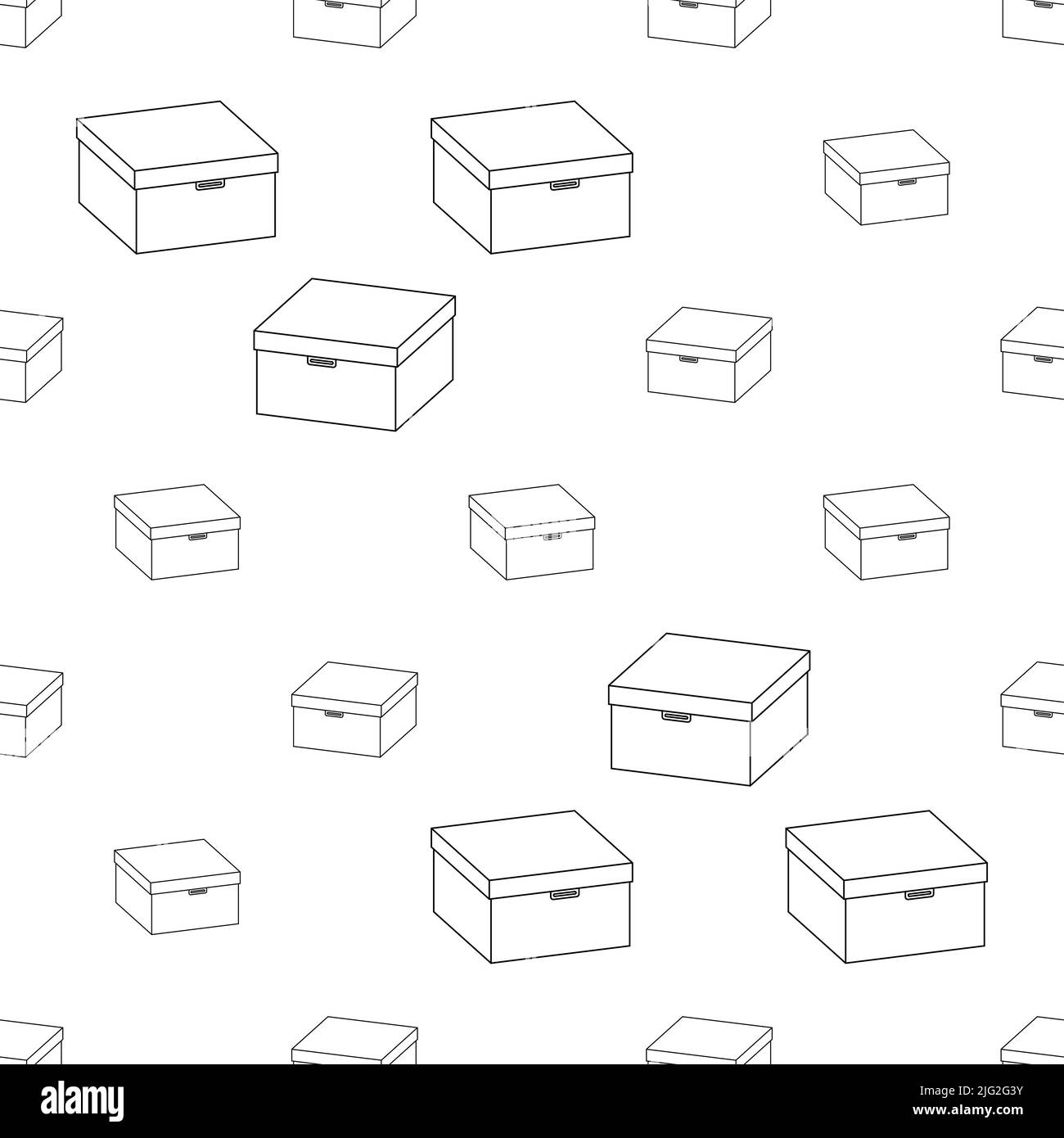 Food Container Icon Seamless Pattern, Food Storage Icon Vector Art ...