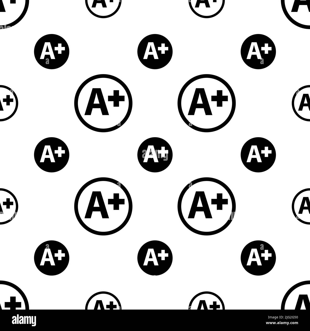 Grade Icon A Plus Seamless Pattern,Excellent Evaluation, Rating Icon A+ ...