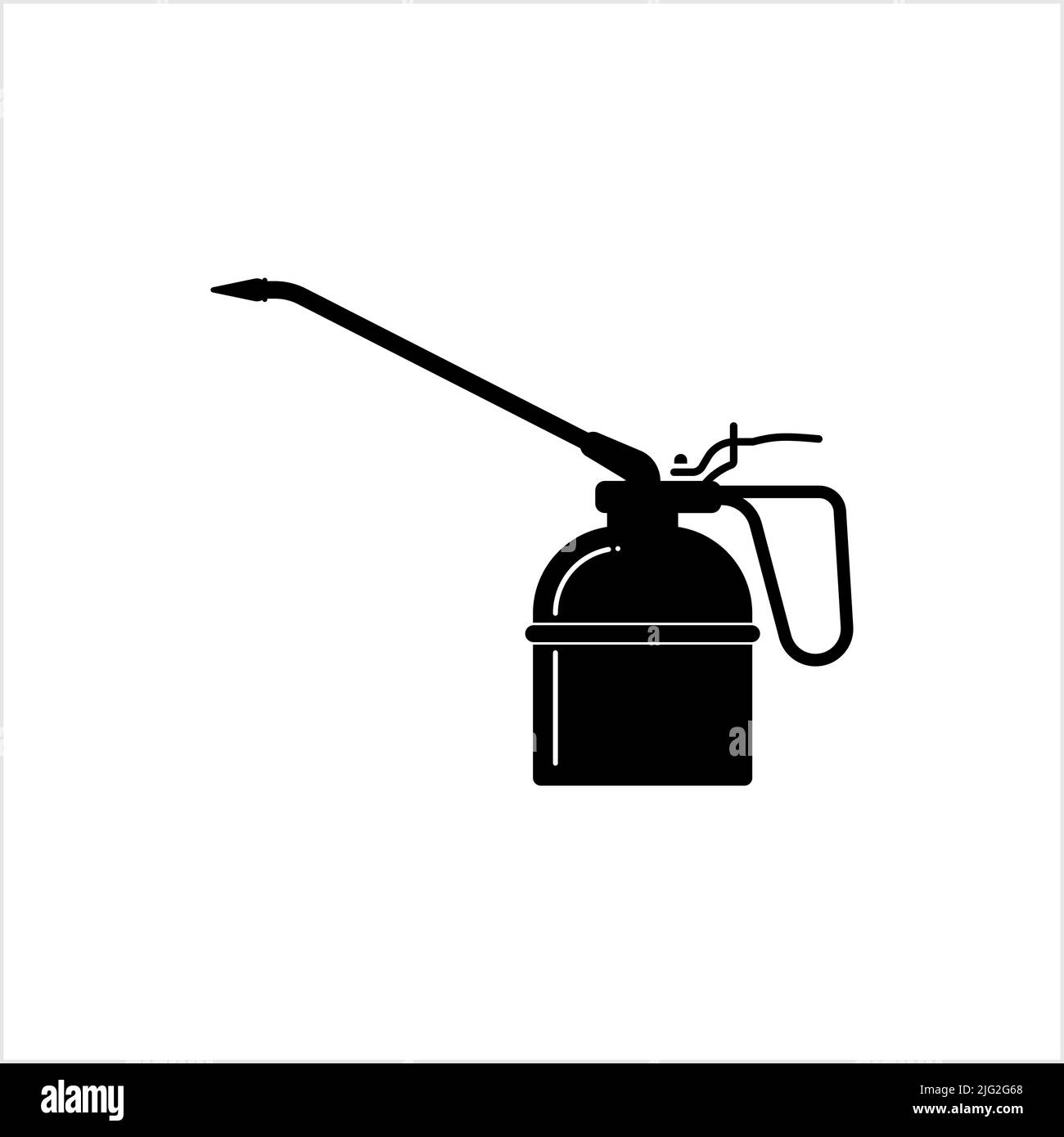 Oil Can Icon, Lubrication Oil Can Icon, Spout Oiler Can Vector Art ...