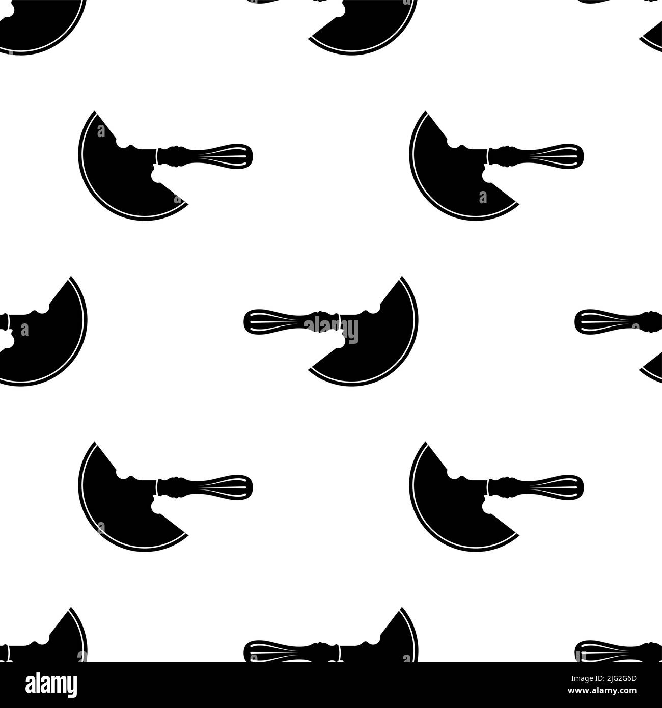 Leather Round Cutting Knife Icon Seamless Pattern, Half Moon, Round ...