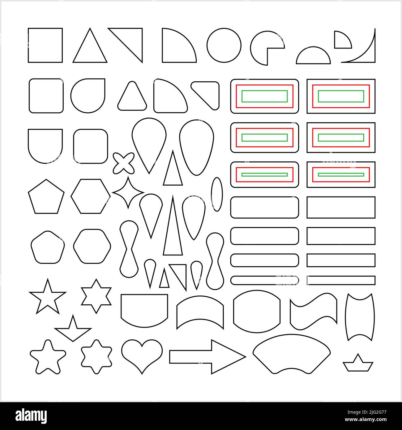 Hole Hollow Cutter Punch Set, Cutter Shape Set Vector Art Illustration ...