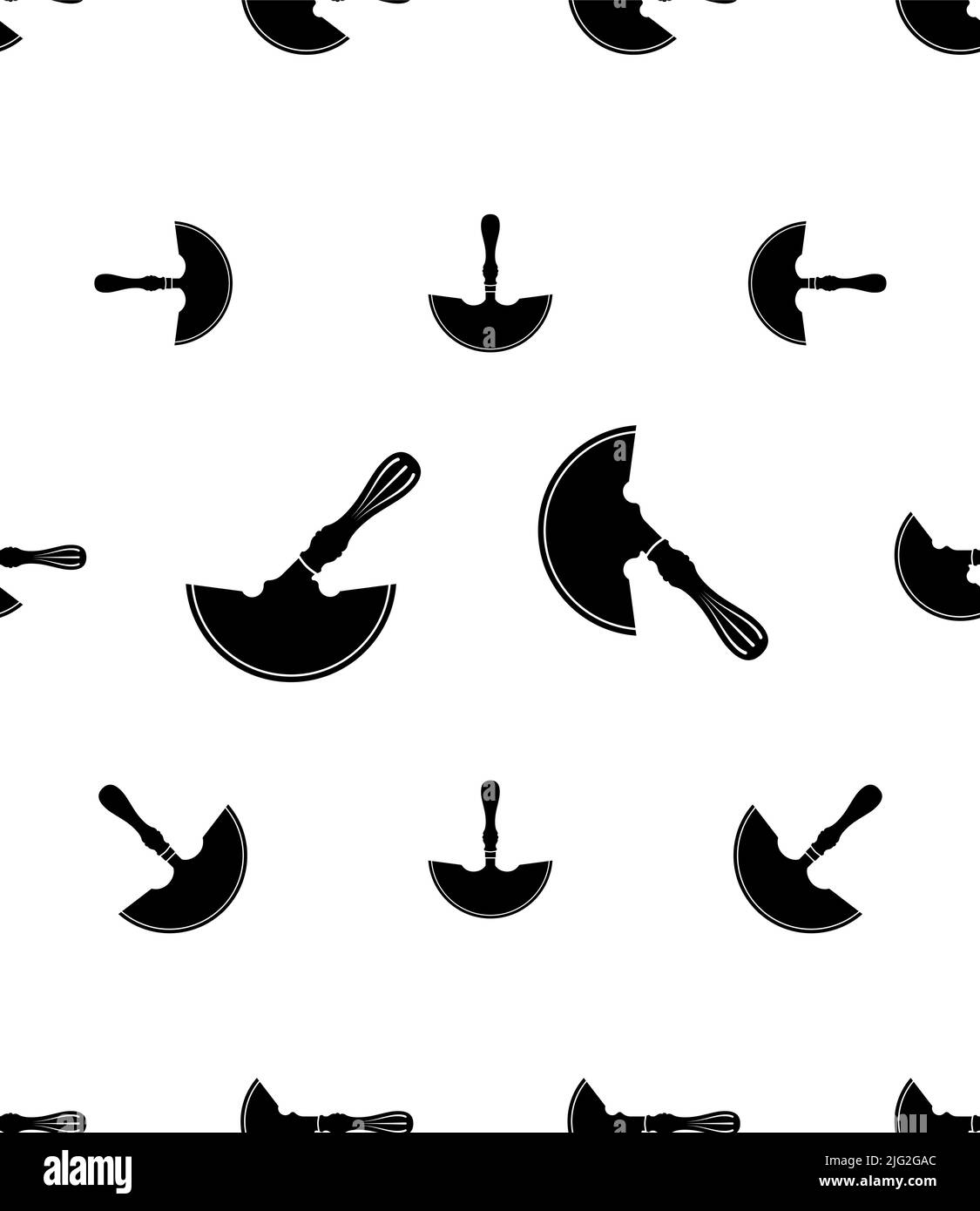 Leather Round Cutting Knife Icon Seamless Pattern, Half Moon, Round ...