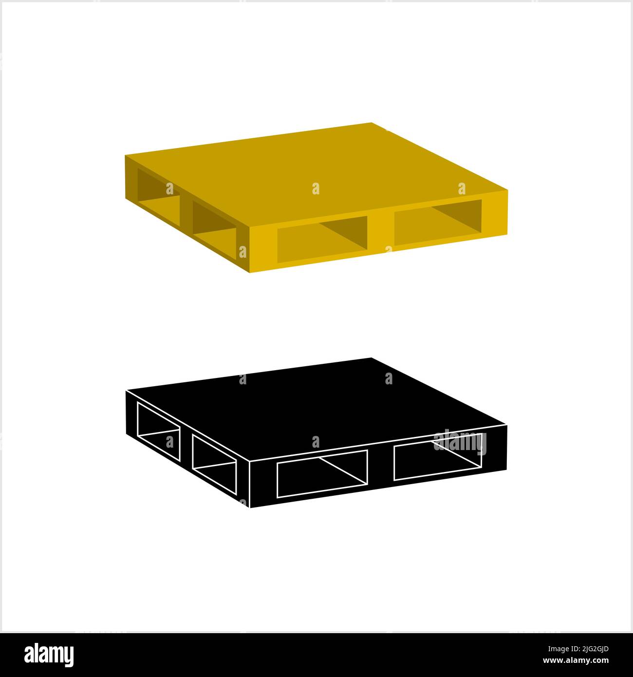 Pallet Icon, Wooden Pallet Icon Vector Art Illustration Stock Vector ...