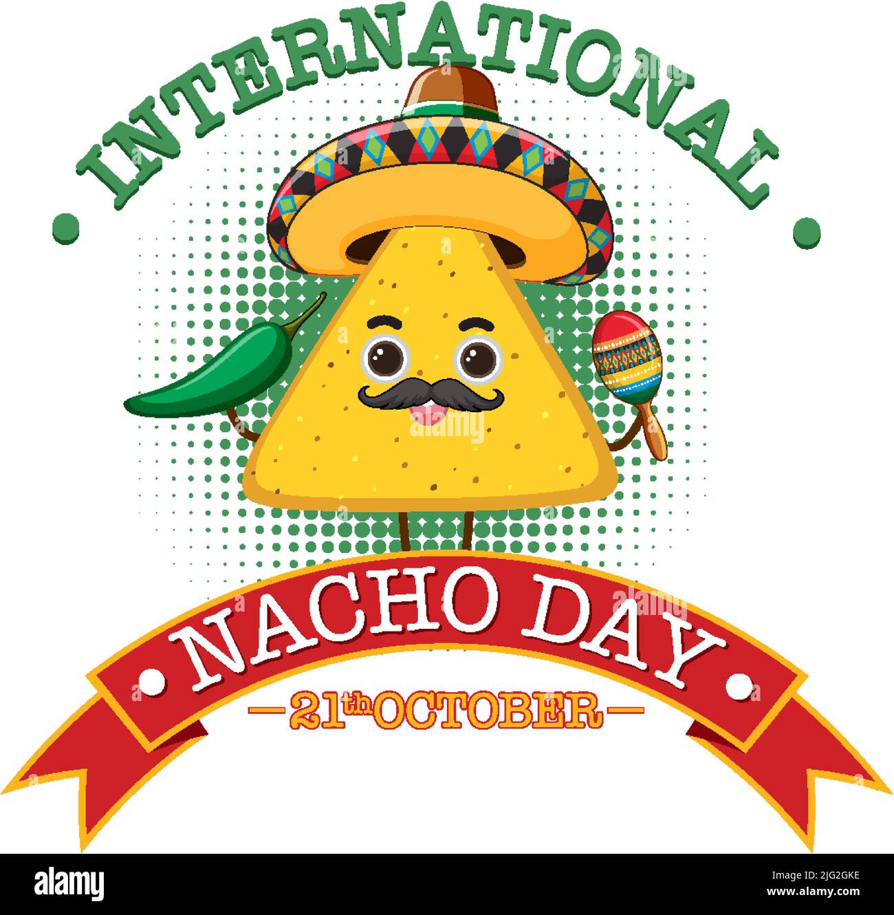International Nacho Day Poster Design illustration Stock Vector Image ...