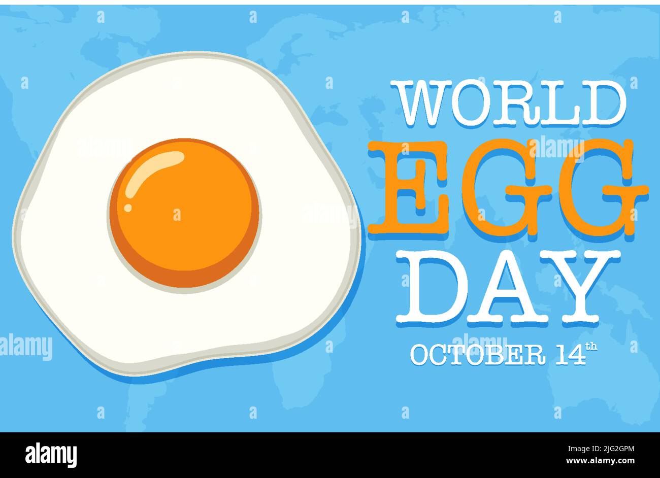 World Egg Day October 14 Banner Design illustration Stock Vector Image ...