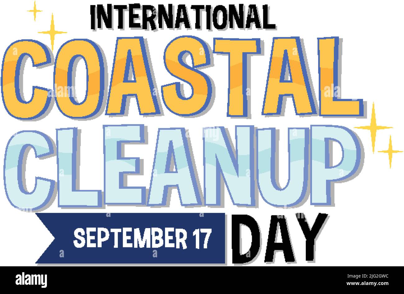 International Coastal Cleanup Day Banner Design illustration Stock ...