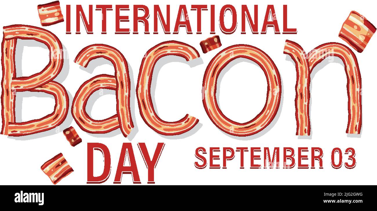 International bacon day poster template illustration Stock Vector Image ...
