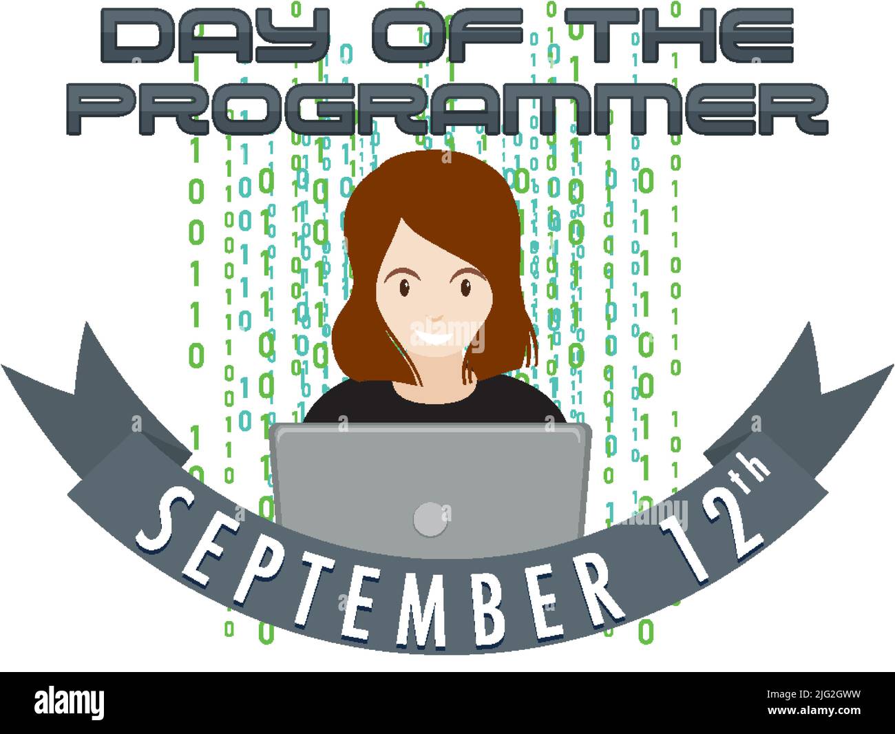 The Day of the Programmer Poster illustration Stock Vector Image & Art ...