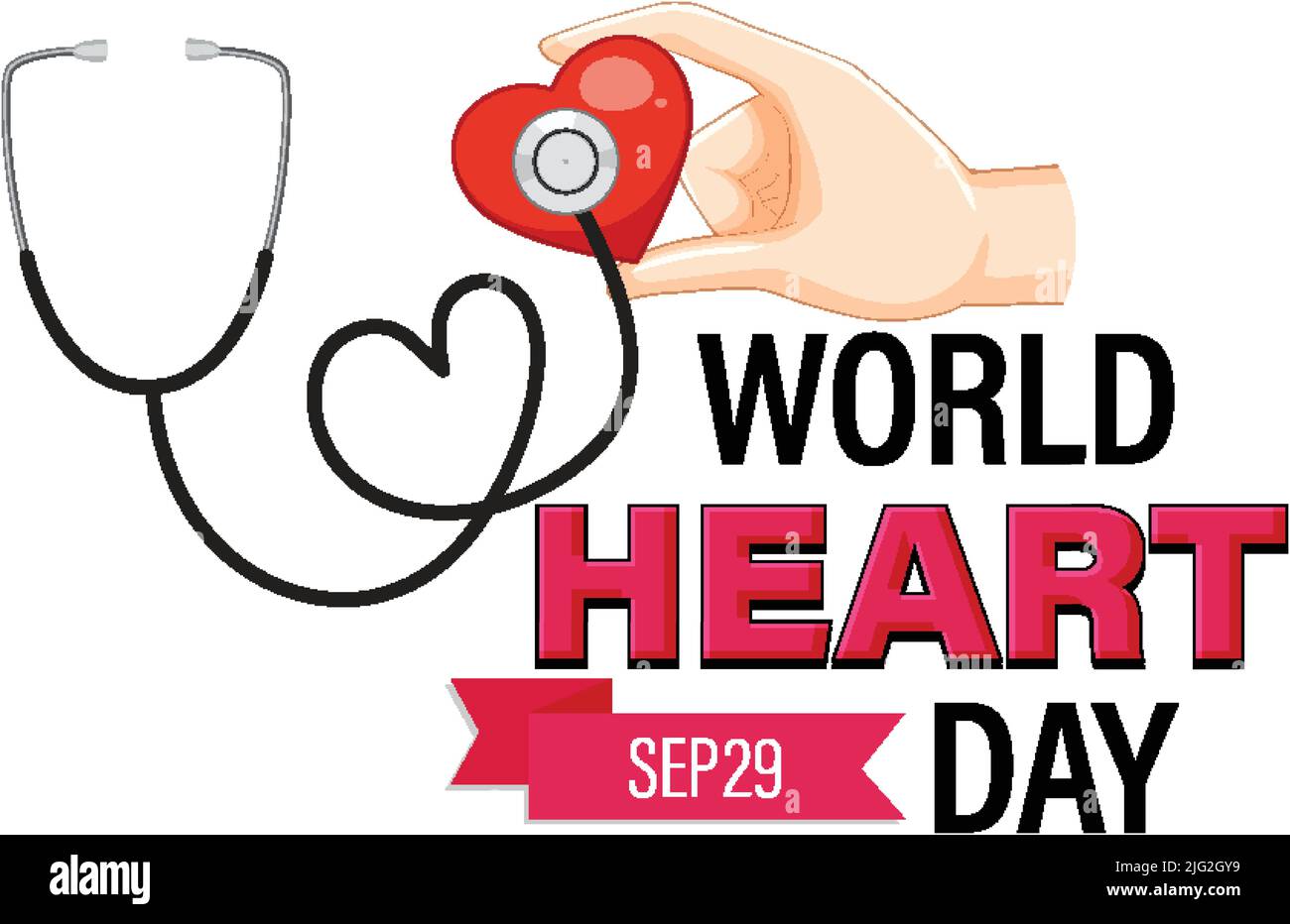 World Heart Day September 29 illustration Stock Vector Image & Art - Alamy