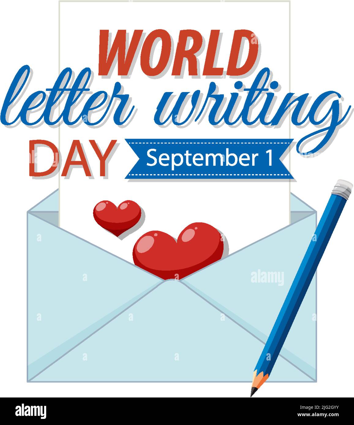 World Letter Writing Day Banner Design illustration Stock Vector Image ...