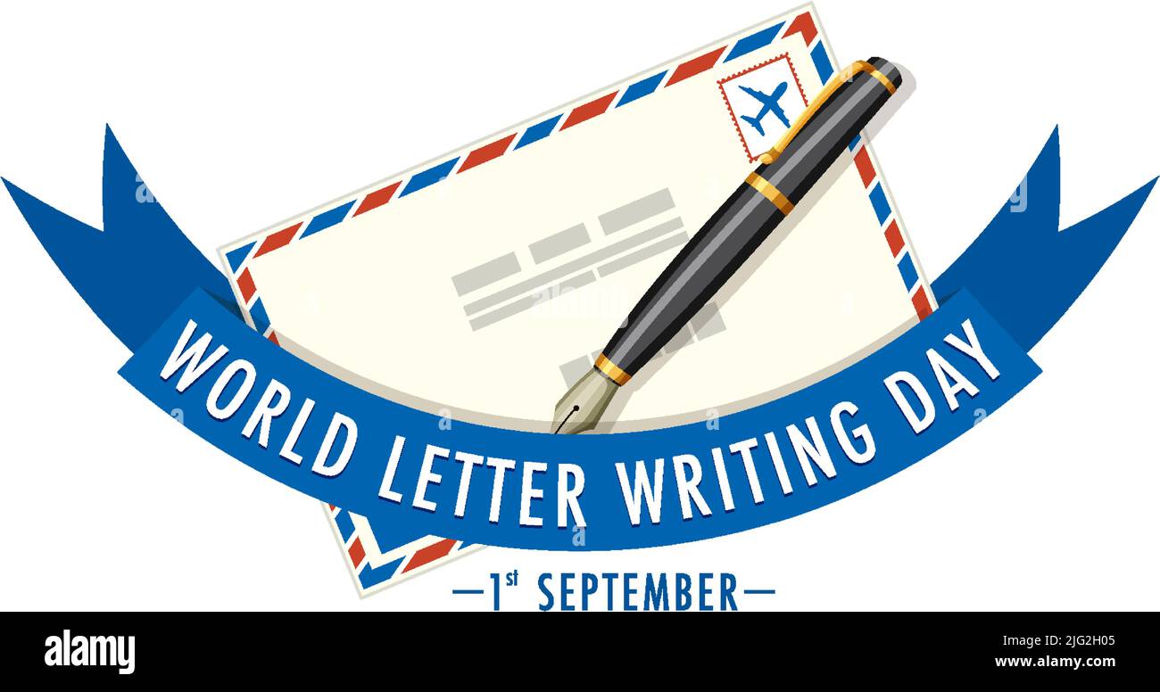 World Letter Writing Day Banner Design illustration Stock Vector Image ...
