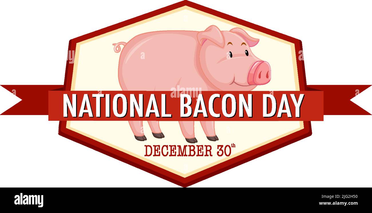Banner of International bacon day illustration Stock Vector Image & Art ...