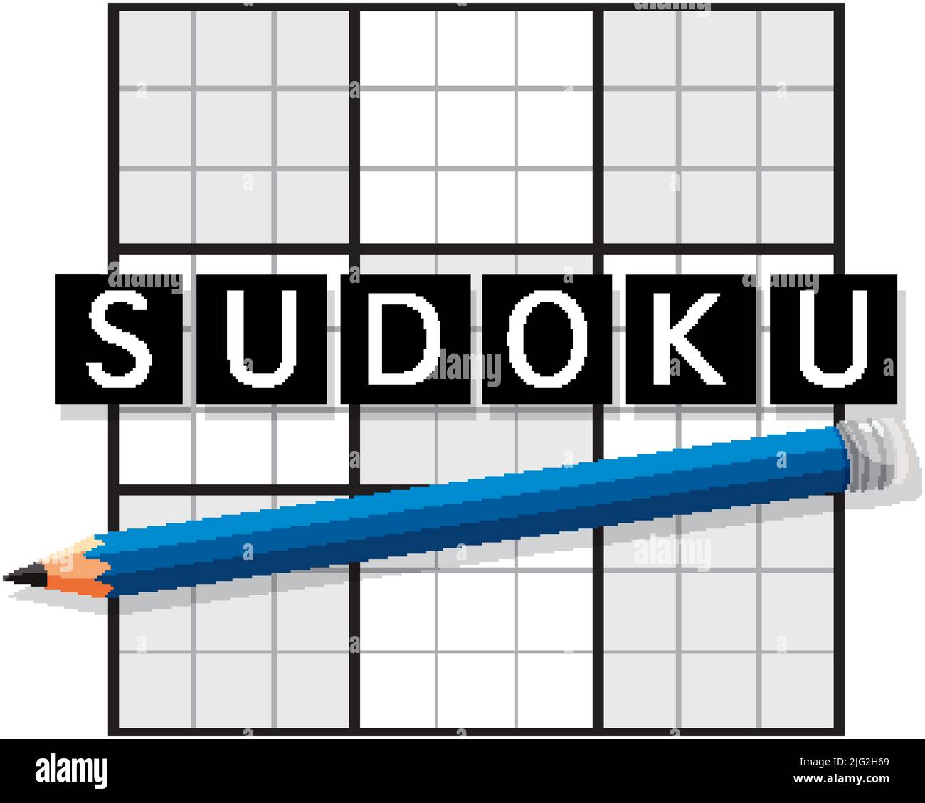 Sudoku word logo design illustration Stock Vector Image & Art - Alamy