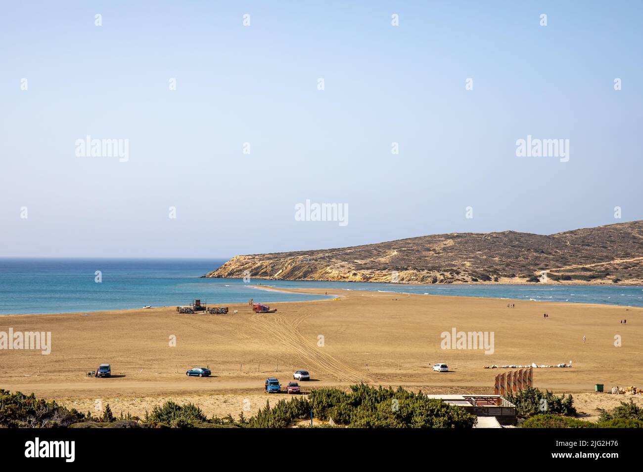 Macheria beach on Rhodos, Dodecanese, day time Stock Photo - Alamy